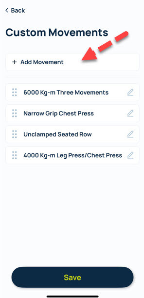 ErgData Feature: Custom StrengthErg Movements