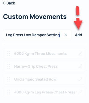 ErgData Feature: Custom StrengthErg Movements