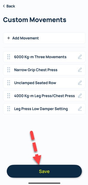 ErgData Feature: Custom StrengthErg Movements